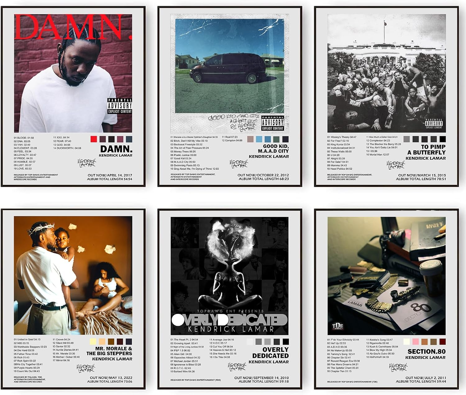 Amazon.com: Kendrick Lamar - Póster de la cubierta del álbum de música ...