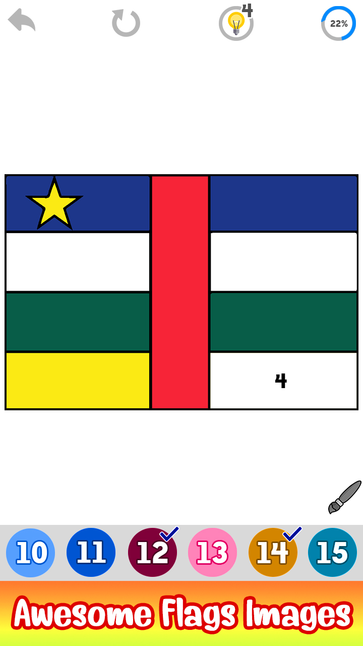 Flags Color by Number - Nations Paint + Glitter + Crayon + Oil Paint ...