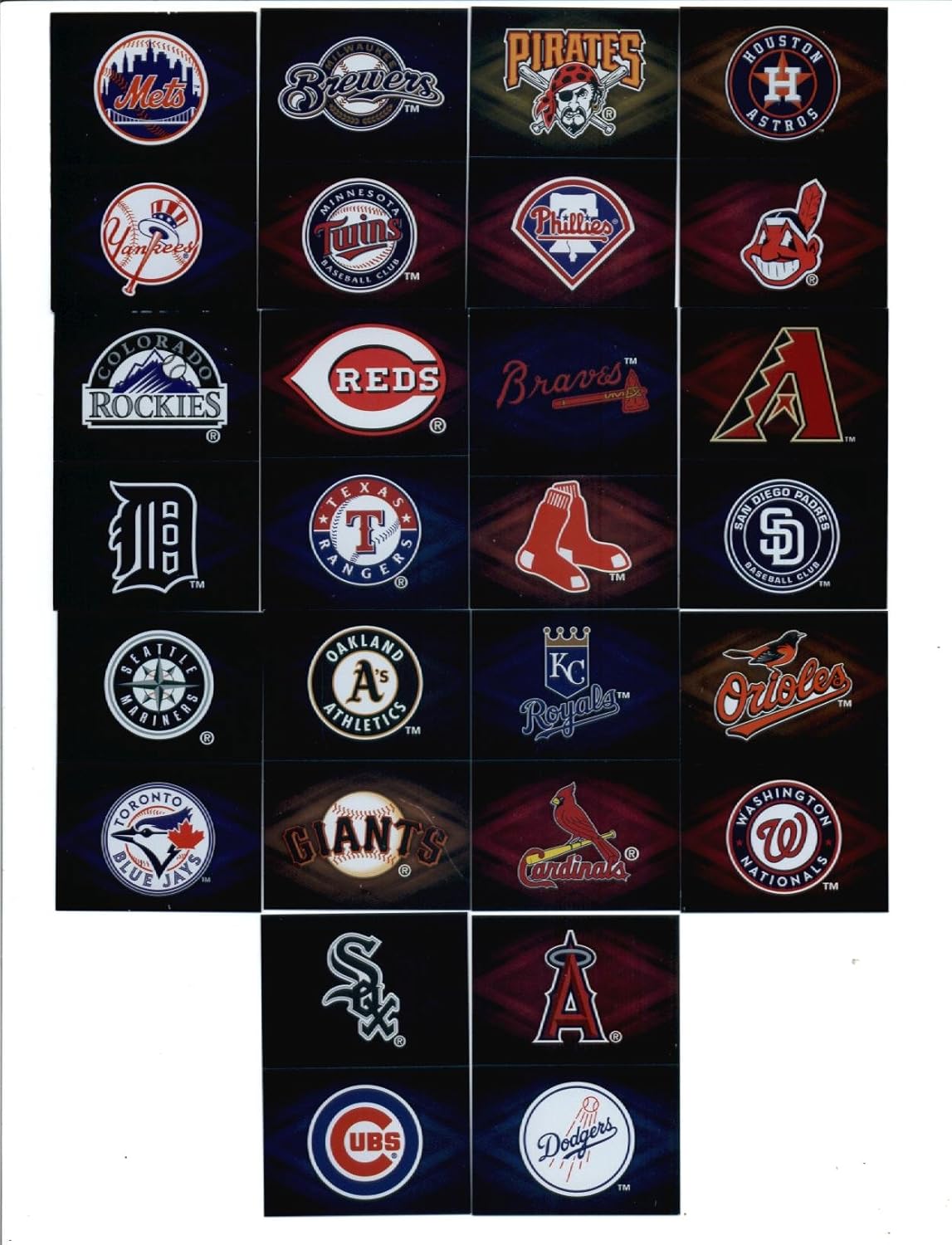 Amazon.com: 2013 Topps MLB Stickers MLB Baseball Teams Logo Complete ...
