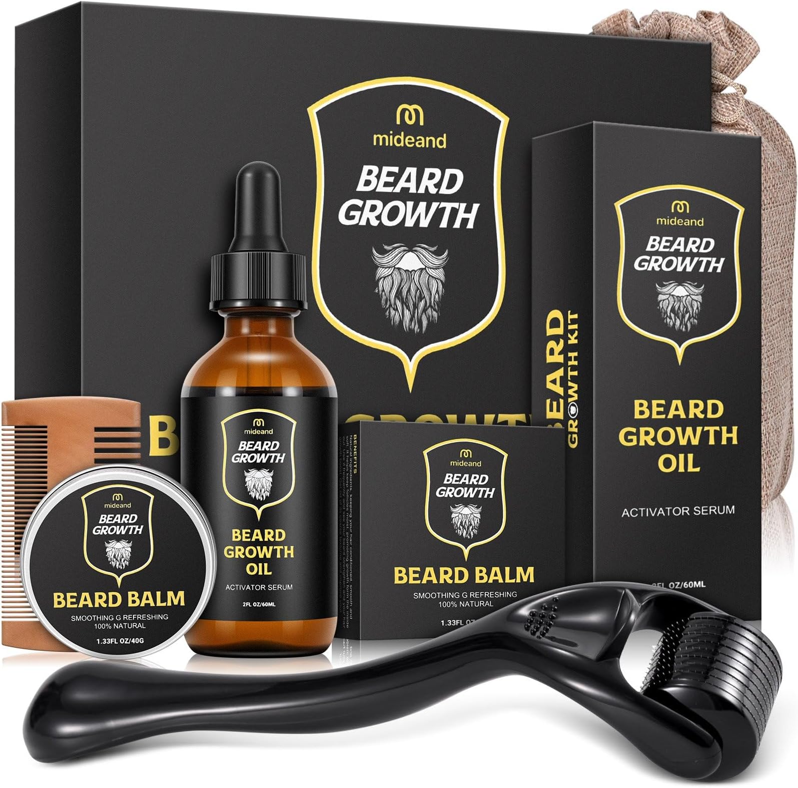 Amazon.com : Beard Growth Kit - Beard Kit for Men with Beard Growth Oil ...