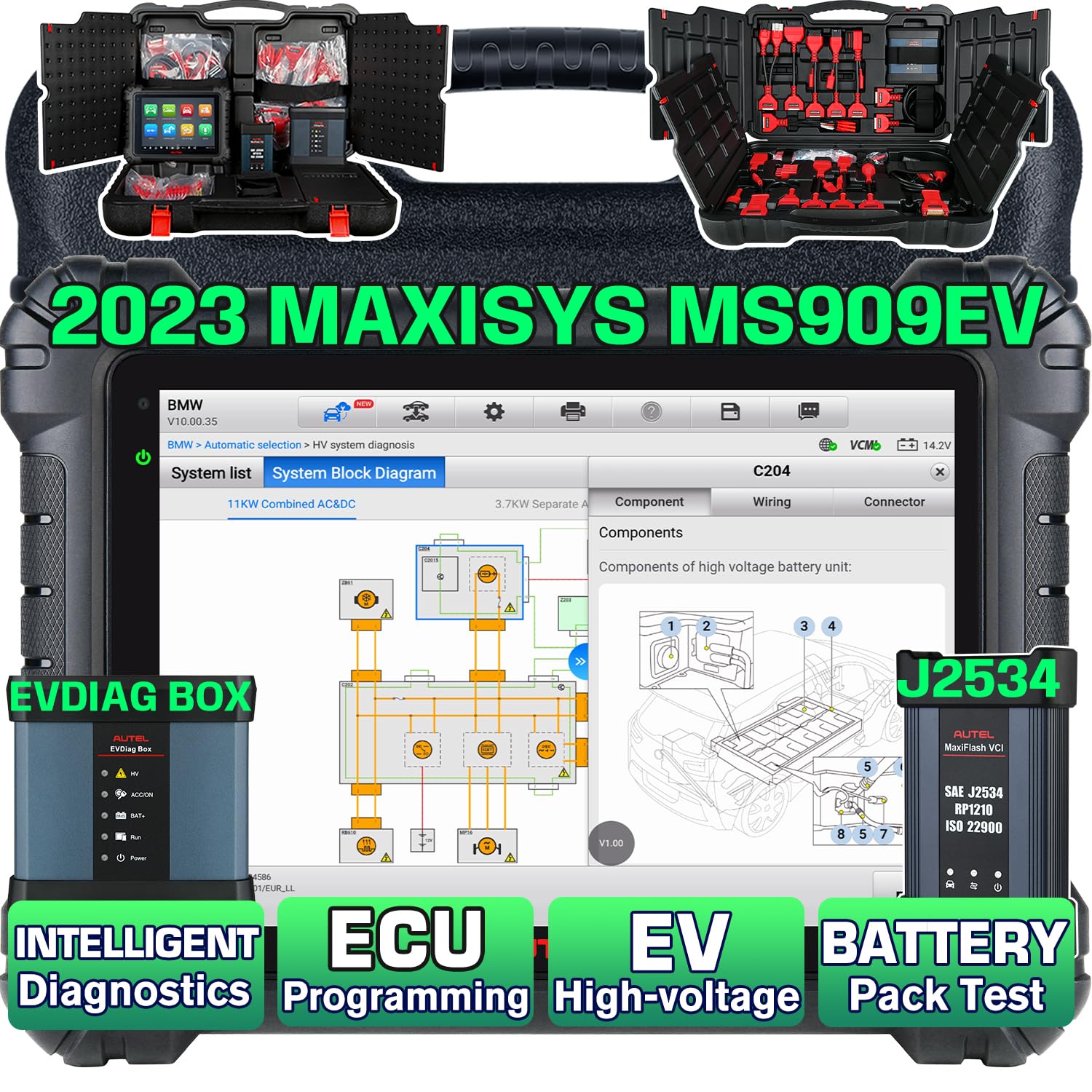 Buy Autel MaxiSys MS909EV Intelligent Diagnostics: 2023 Same as Autel ...