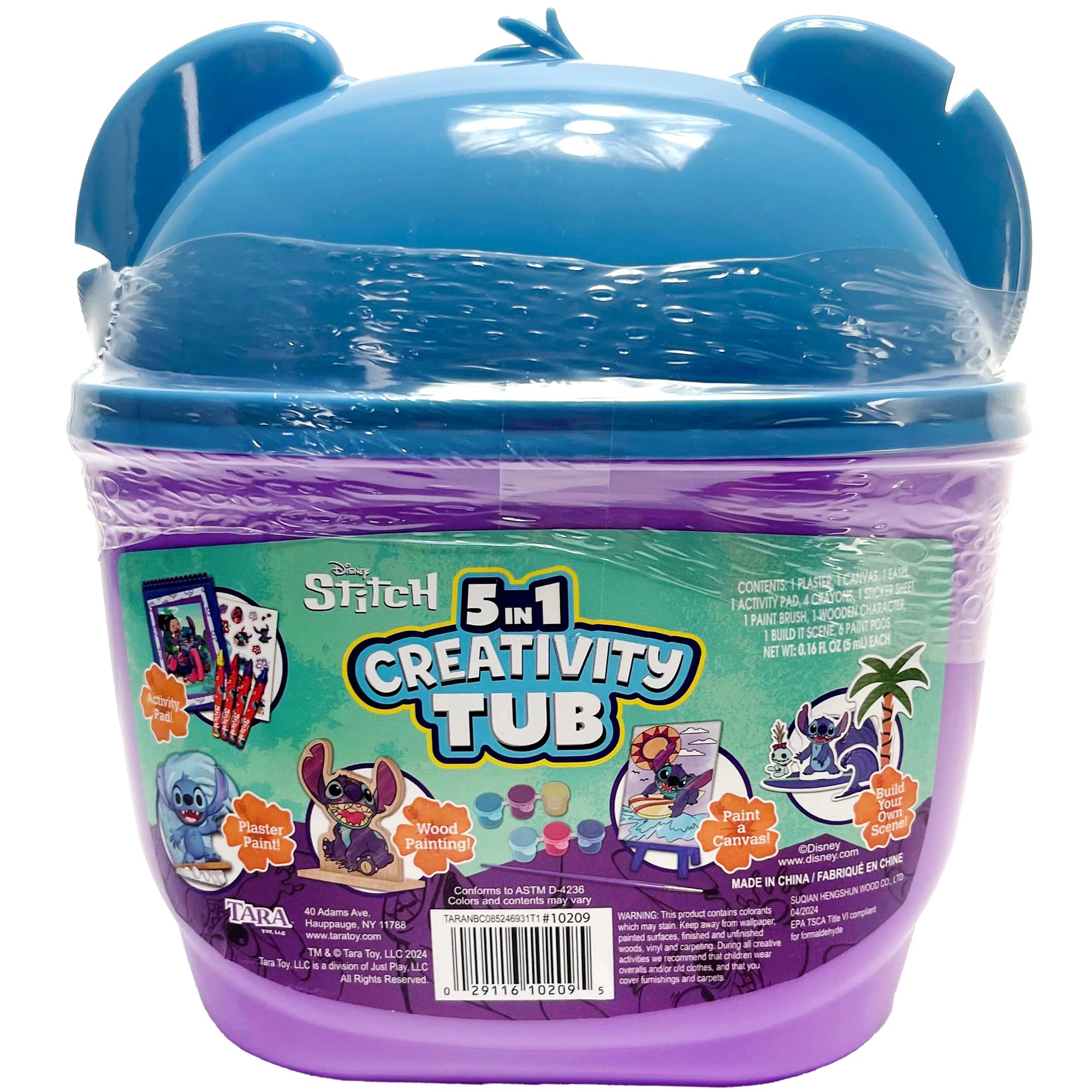 Snapklik.com : Disney Stitch 5 In 1 Creativity Tub, 50-Piece Paint And ...