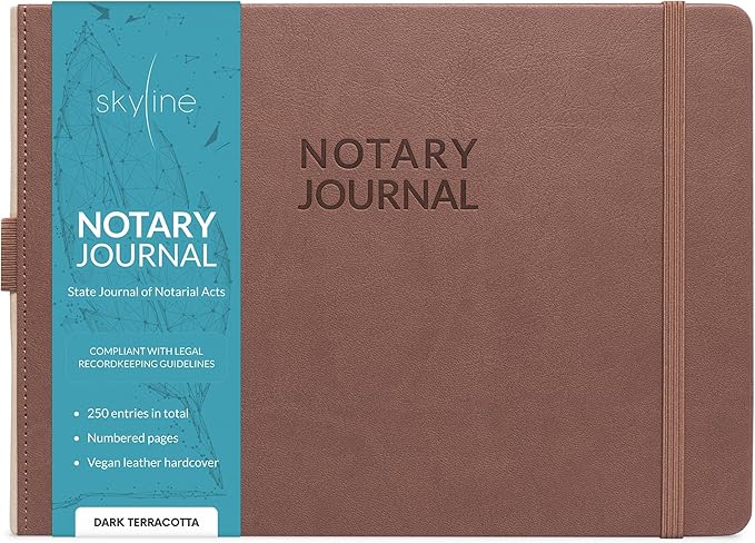 Amazon.com : Skyline Notary Journal – Official Notary Public Record ...