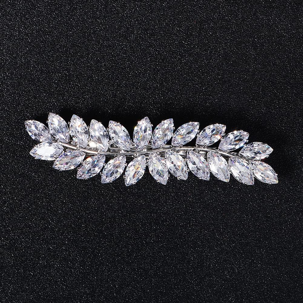 Amazon.com : JONKY Bridal Rhinestone Hair Clip Crystal Silver Hair ...