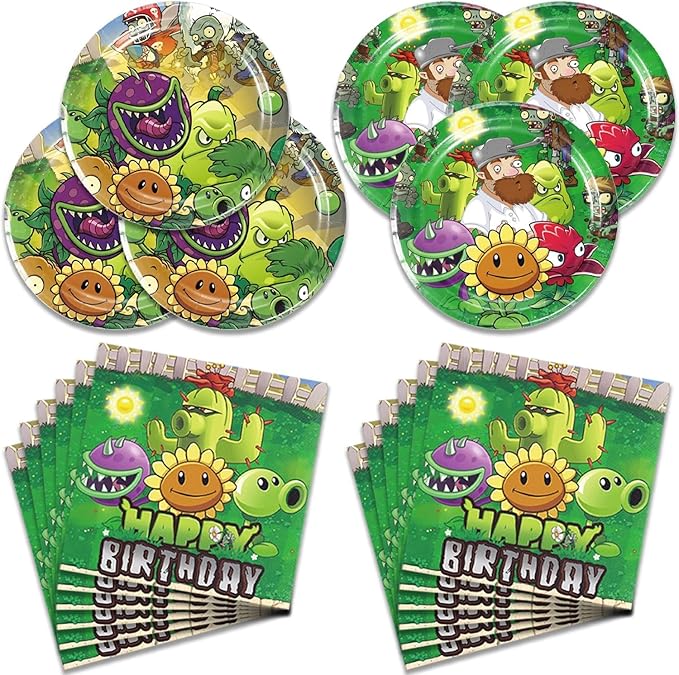 Amazon.com: deenor 41Pack Plants Zombies Birthday Party Supplies ...