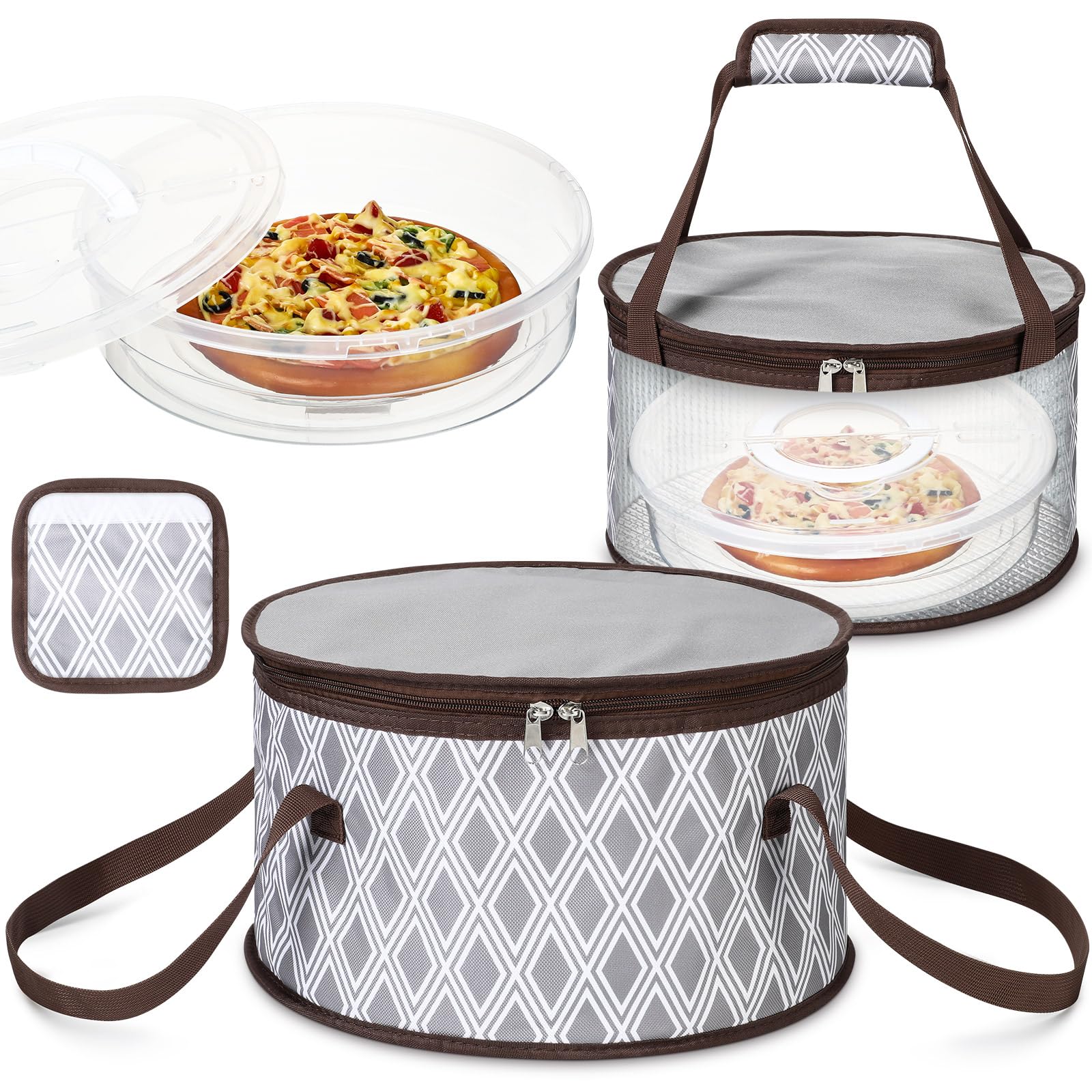 Amazon.com: Pickmesh 12 Inch Pie Carrier with Lid Insulated Food ...
