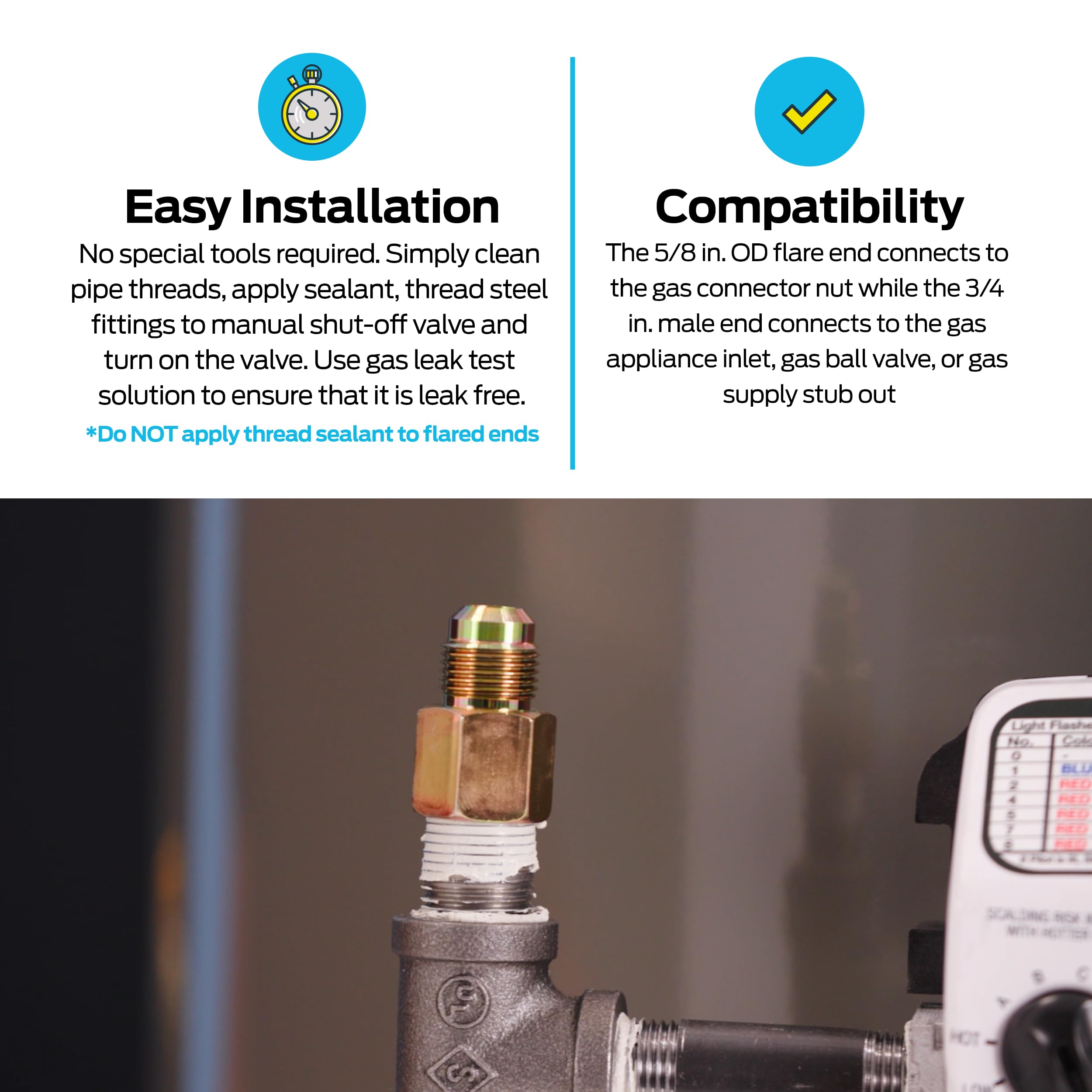 Snapklik.com : Eastman Gas Fitting Adapter, 3/4 In MIP X 15/16 In OD Flare