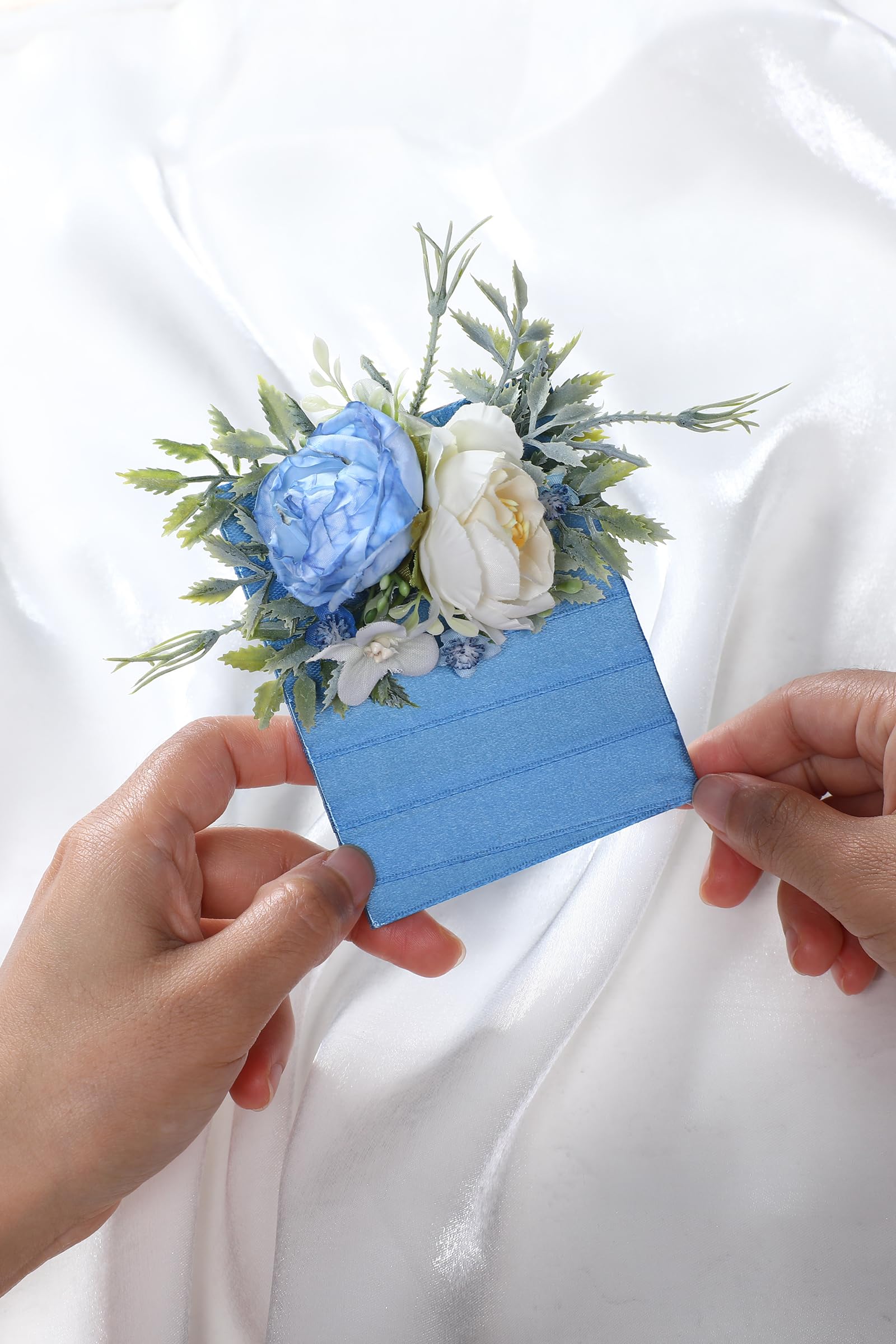 Blue And White Boutonniere Boutonnieres Flower Delivery Arnold, MO