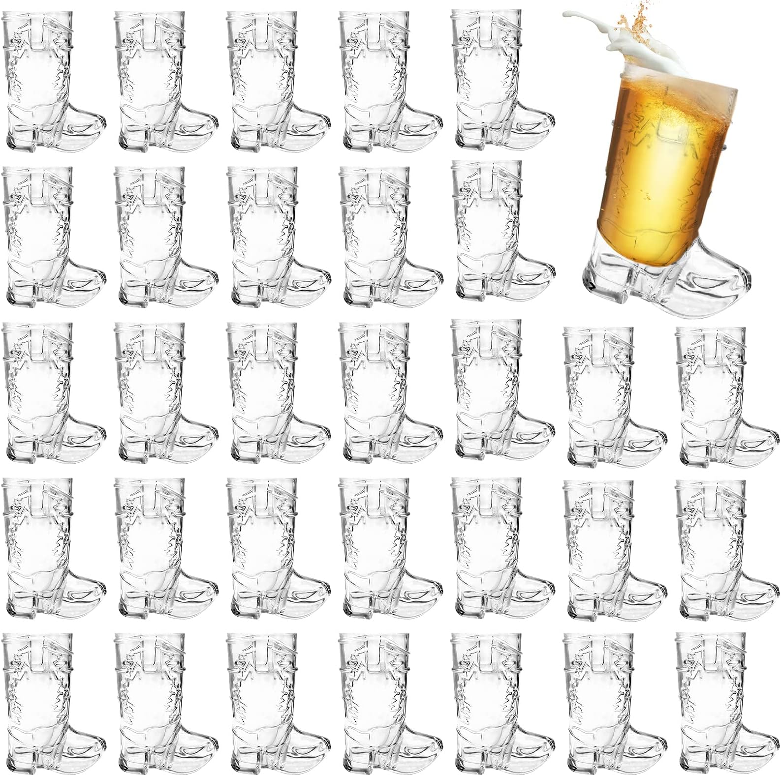 Amazon.com | Sieral 12 Pcs Large Cowboy Boot Cups Light Up 16 oz LED ...