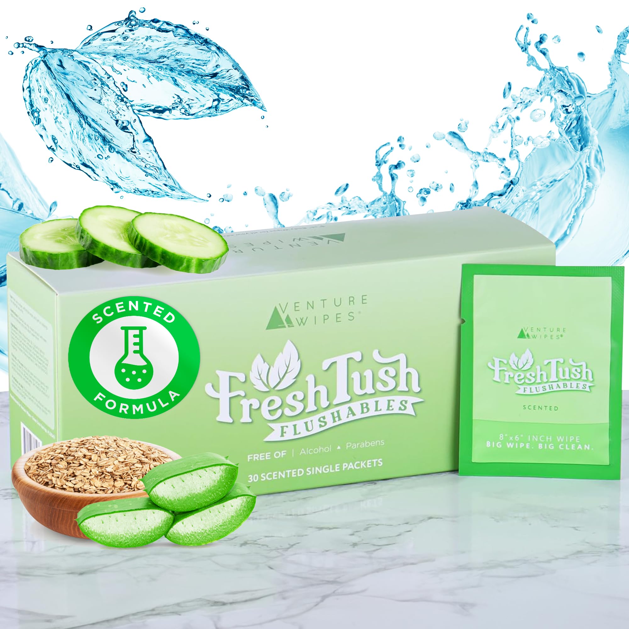 Amazon.com: Venture Wipes FreshTush Flushables Scented - Premium ...