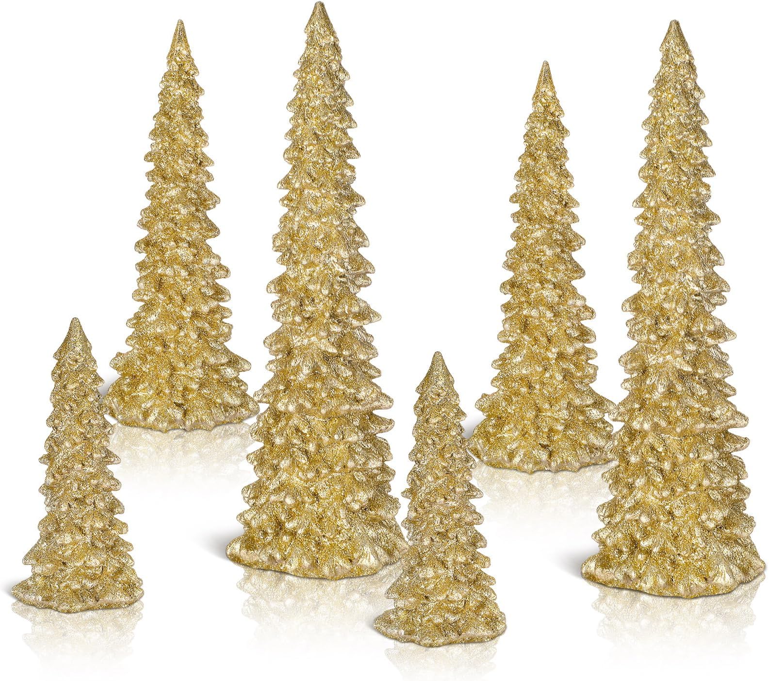 Amazon.com: VercanMonth 3PCS Gold Resin Christmas Tree Decoration Set ...