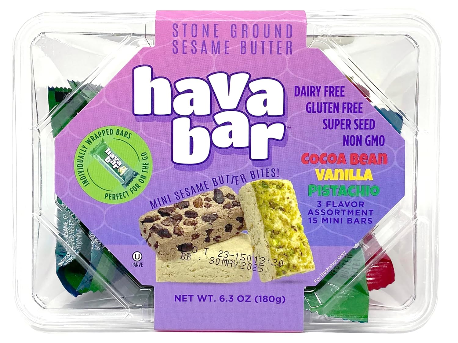 Amazon.com : Galil Mini Halva Bars Sesame Butter Bites | Non-GMO Halva ...