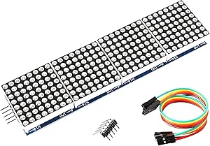 DIYables Dot Matrix Display FC16 4-in-1 32x4 LED for Arduino, ESP32, ESP8266, Raspberry Pi ...