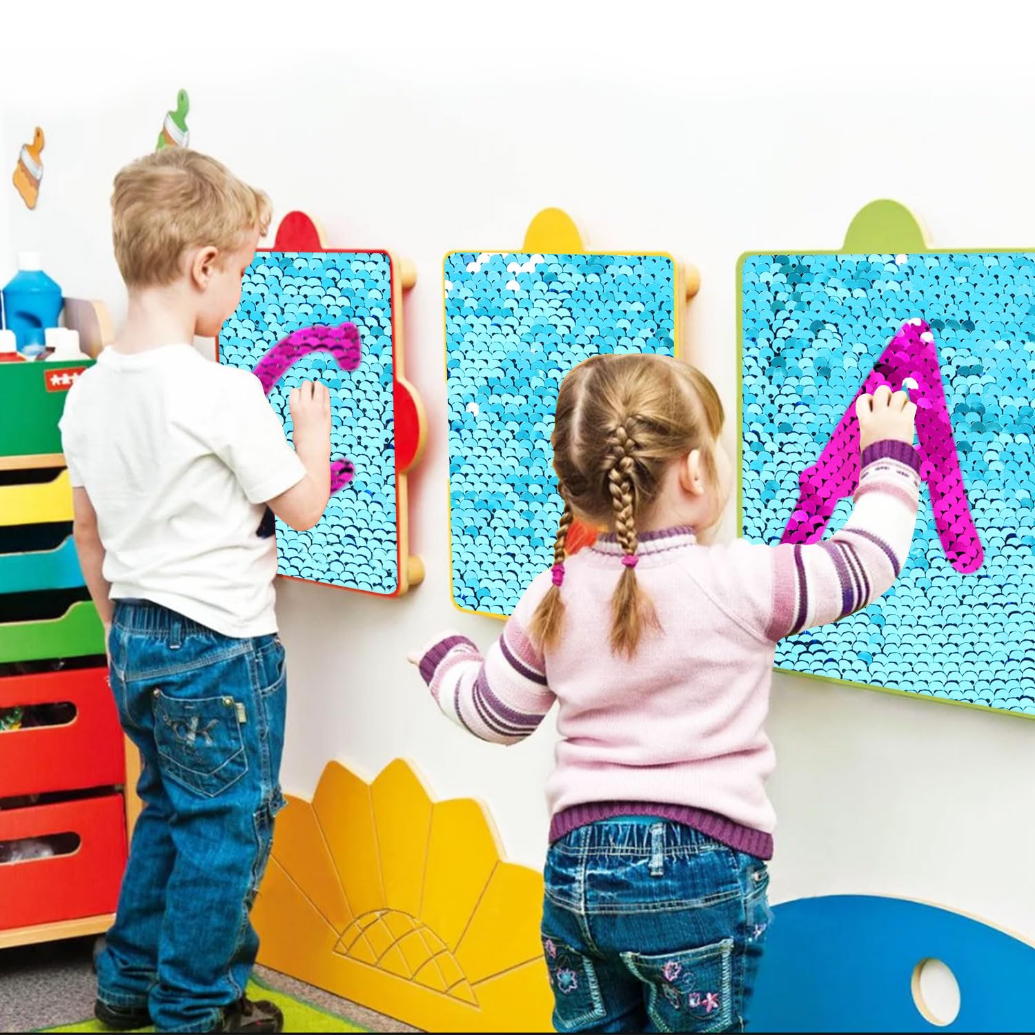 Snapklik.com : Mermaid Sequin Fabric By The Yard Sequin Fabric Sensory ...