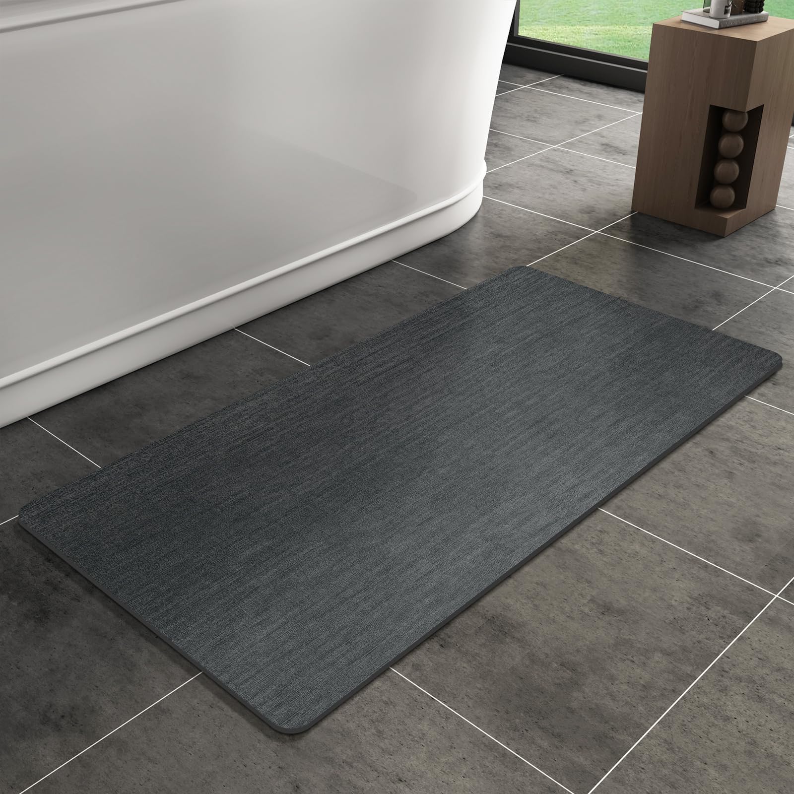 Amazon.com: Bath Mat Rug, Rubber Non-Slip Quick Dry Absorbent Thin ...