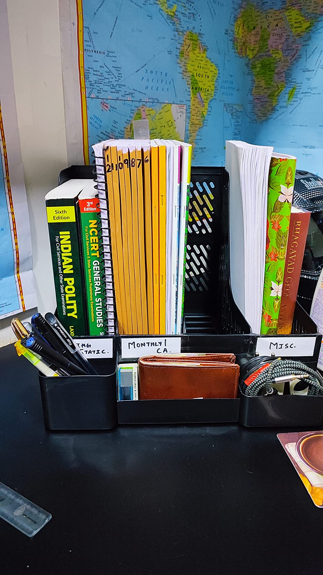 DaKos Plastic 4 Compartments File Rack Paper Holder, Desktop Organizers ...