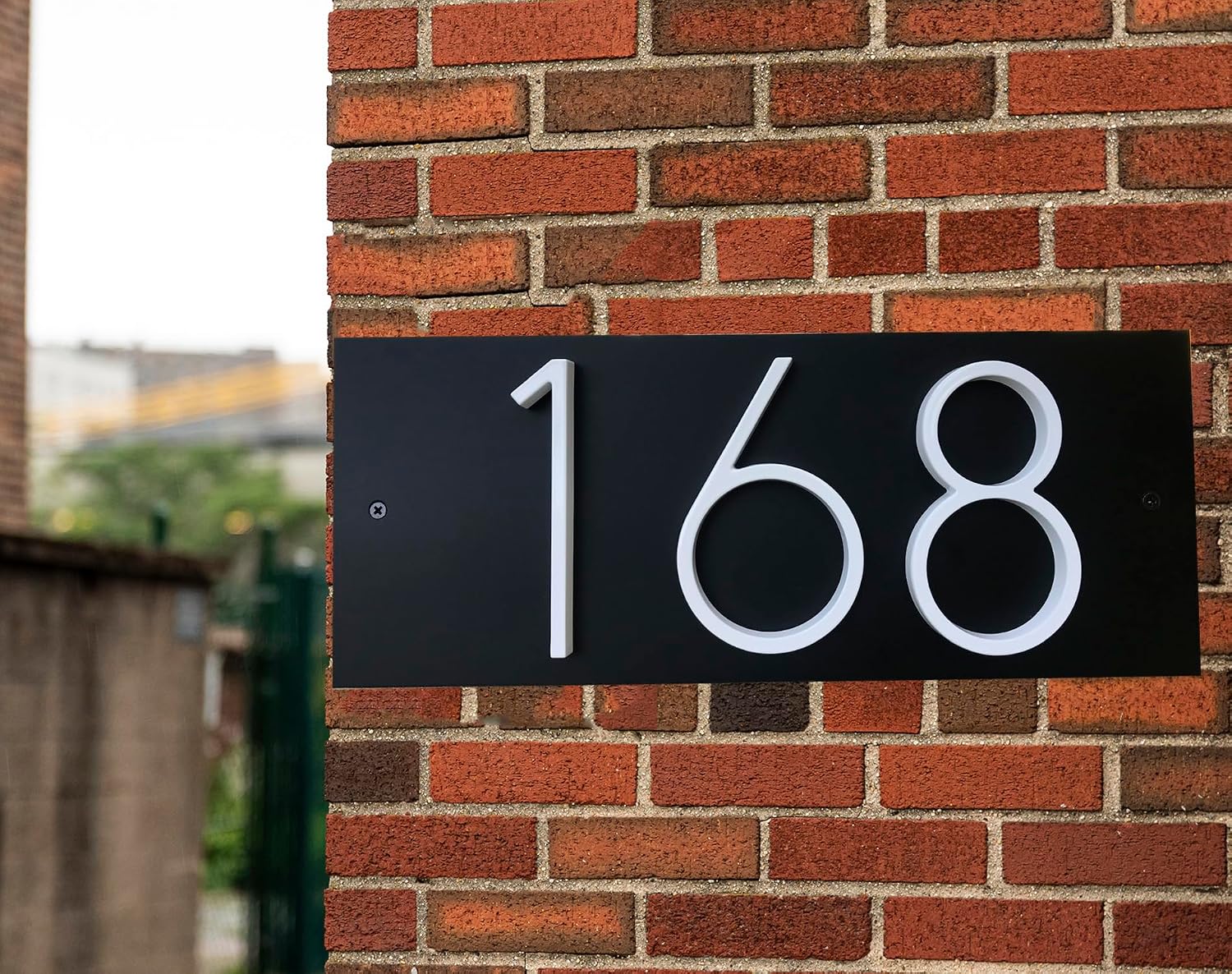 Amazon.com: Personalized Address Plaque with Metal House Numbers for ...