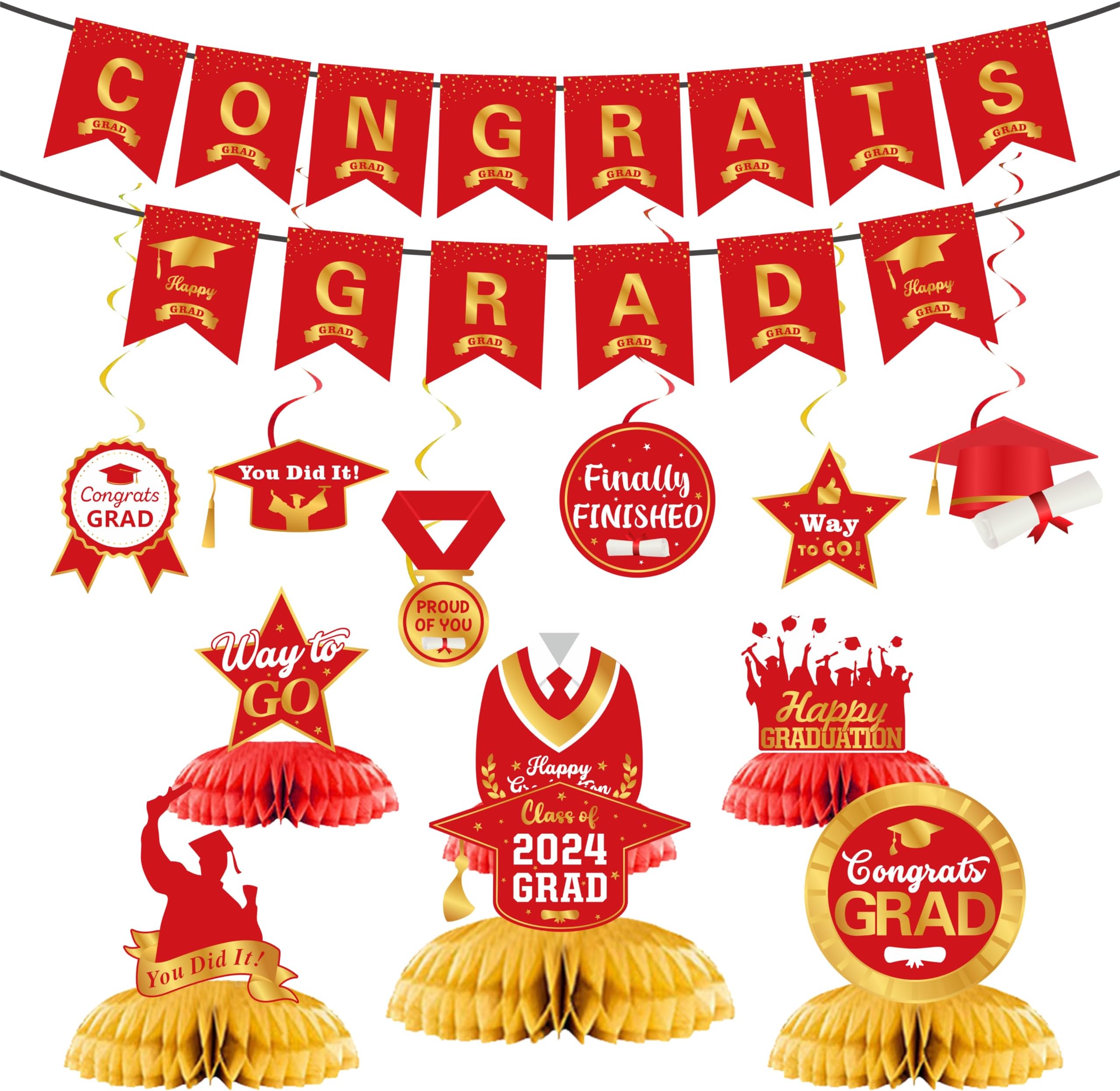 Amazon.com: 13 PCS Graduation Decorations Class of 2024, Graduation ...