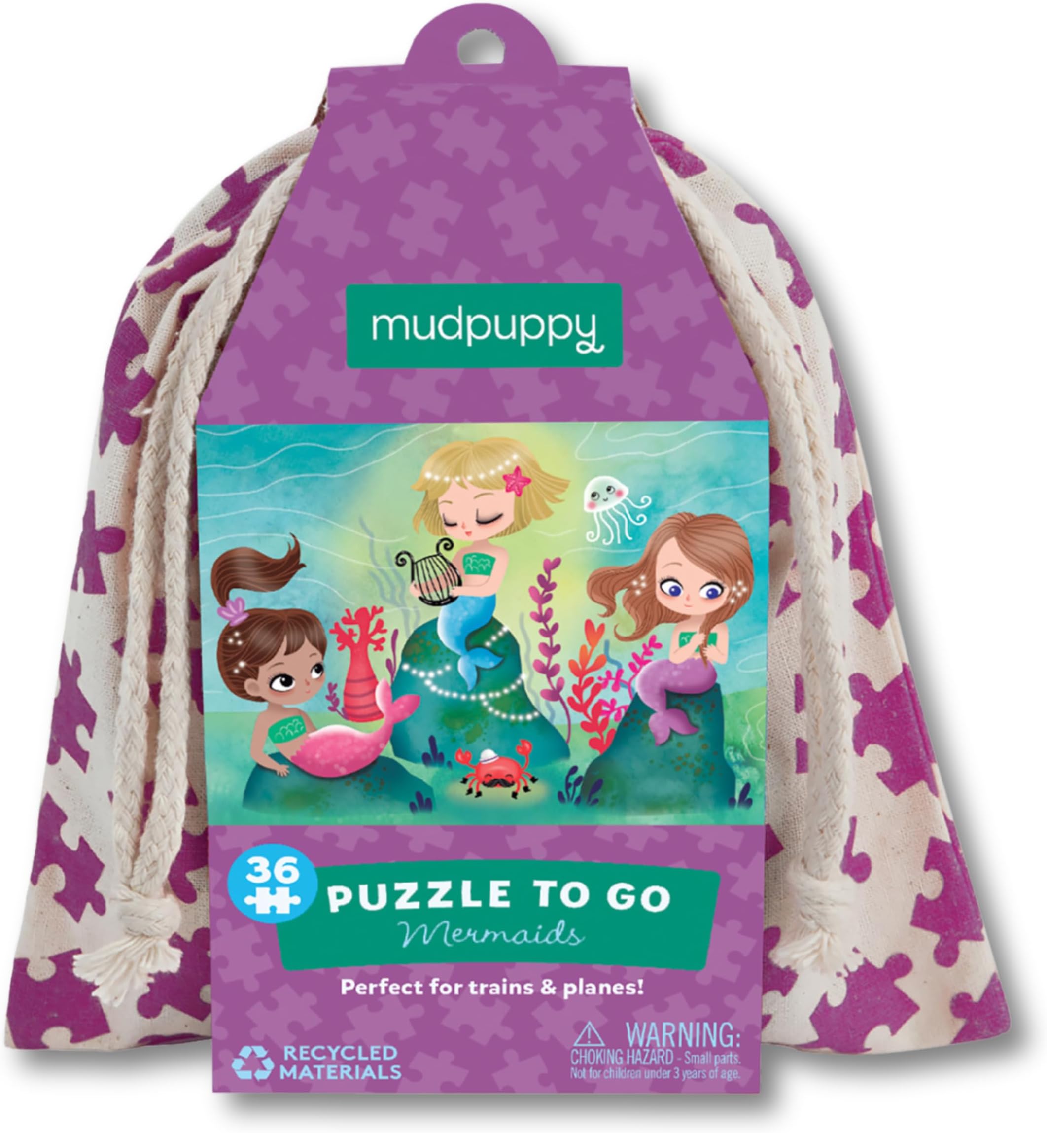 Amazon.com: Mud PIe Kids Mermaid Magical Shaped Puzzle : Toys & Games