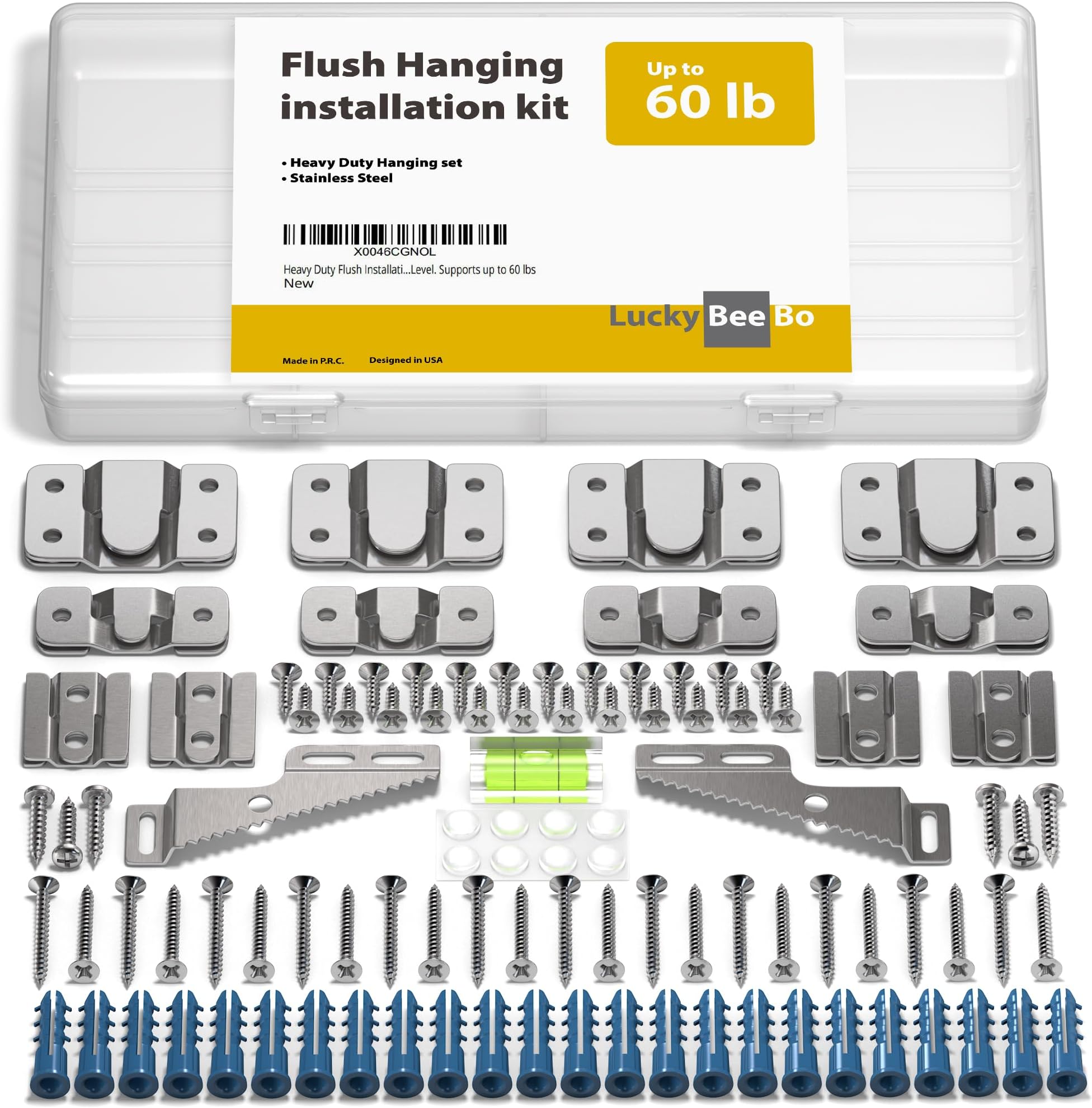 Flush Mount Bracket with Screws 8 Sets Hanging Buckle Kit, Interlocking ...