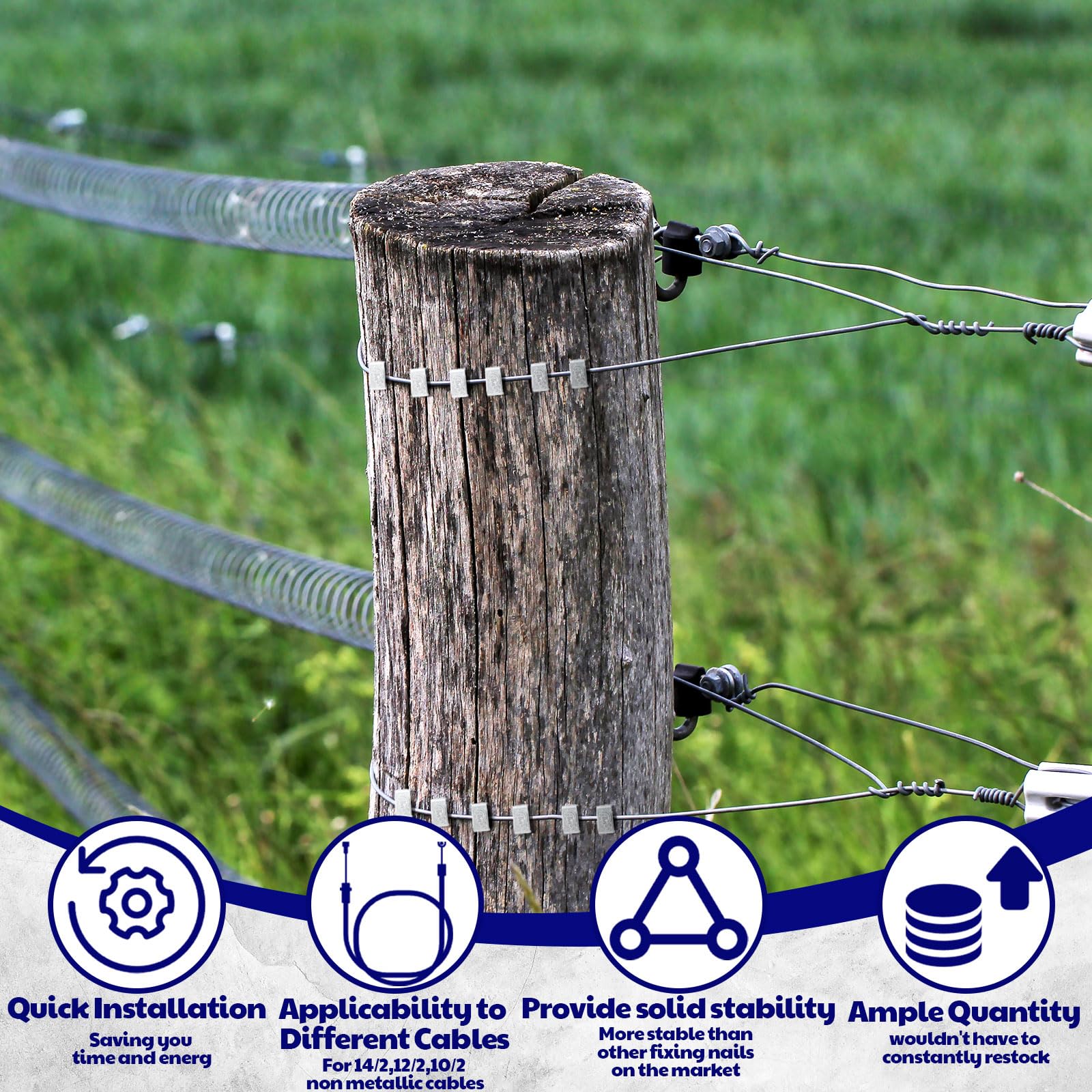 Snapklik.com : Yaocom Wire Staples Steel Fencing Staples 1/2inch U ...