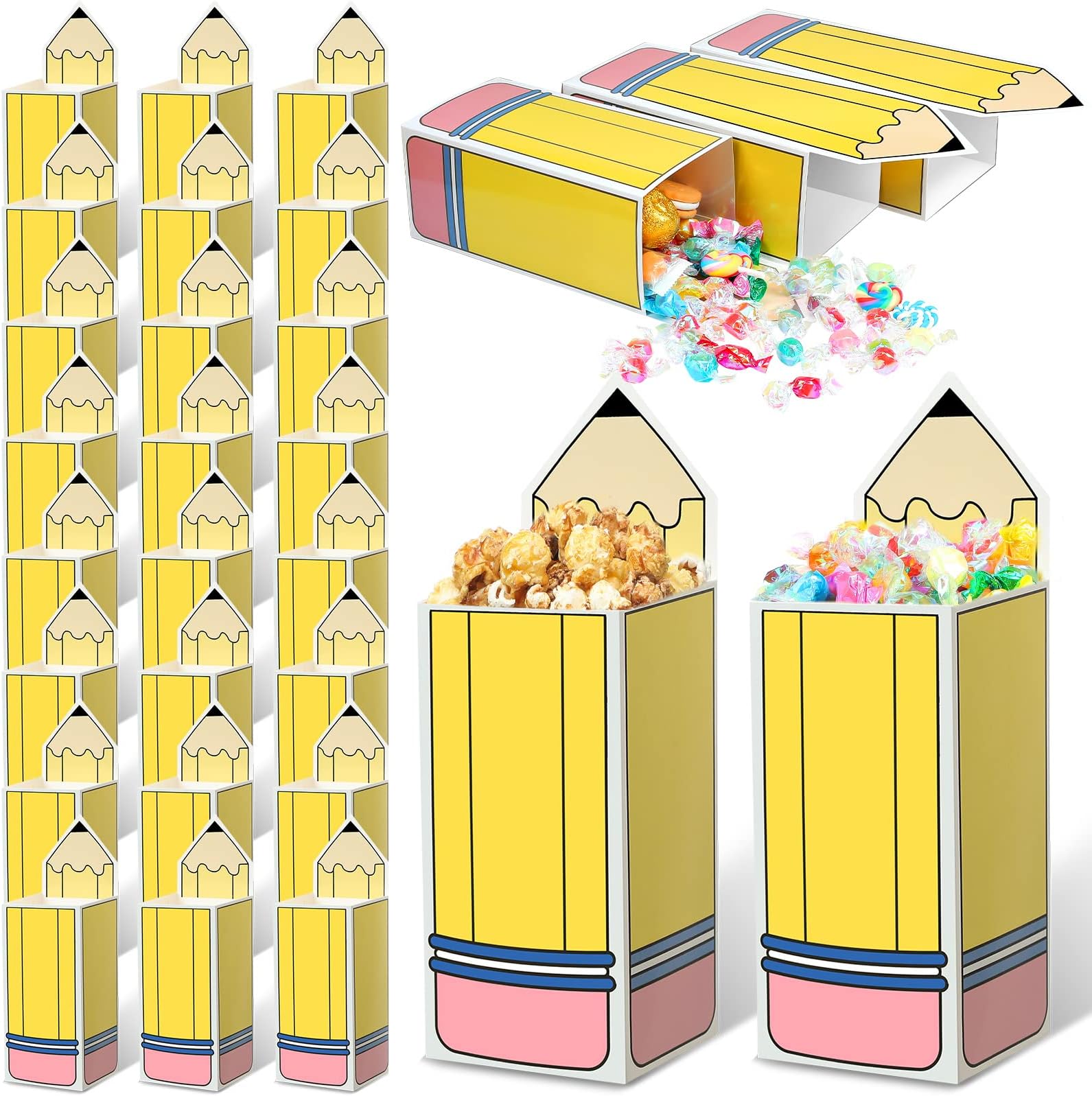 Amazon.com: Feifeiya Teacher Appreciation Small Gift Bags Pencil Shaped ...