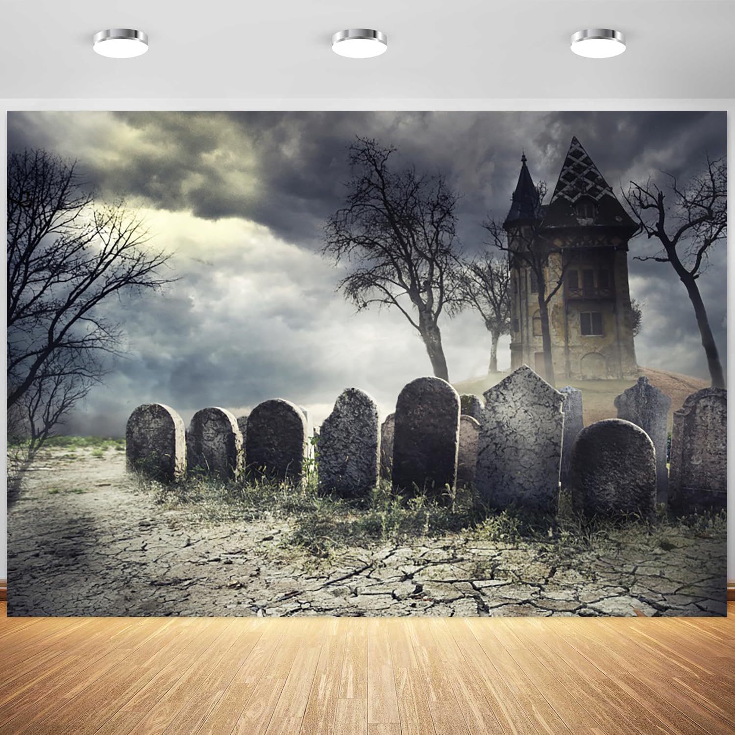 Amazon.com : Tranhiafe 7x5ft Halloween Backdrop Scary Haunted House ...