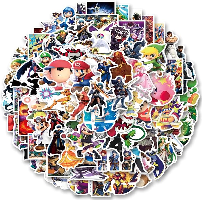 Amazon.com: 100pcs Super Smash Bro Stickers for Laptop, Cool Game ...
