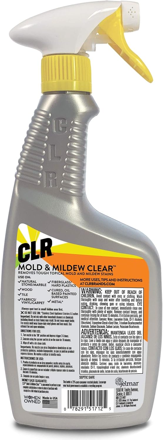 CLR Spray removedor de manchas transparente de moho y moho, sin ...