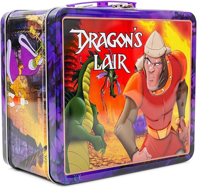 Amazon.com: Toynk Dragon's Lair Retro Metal Lunchbox | Reusable Storage ...