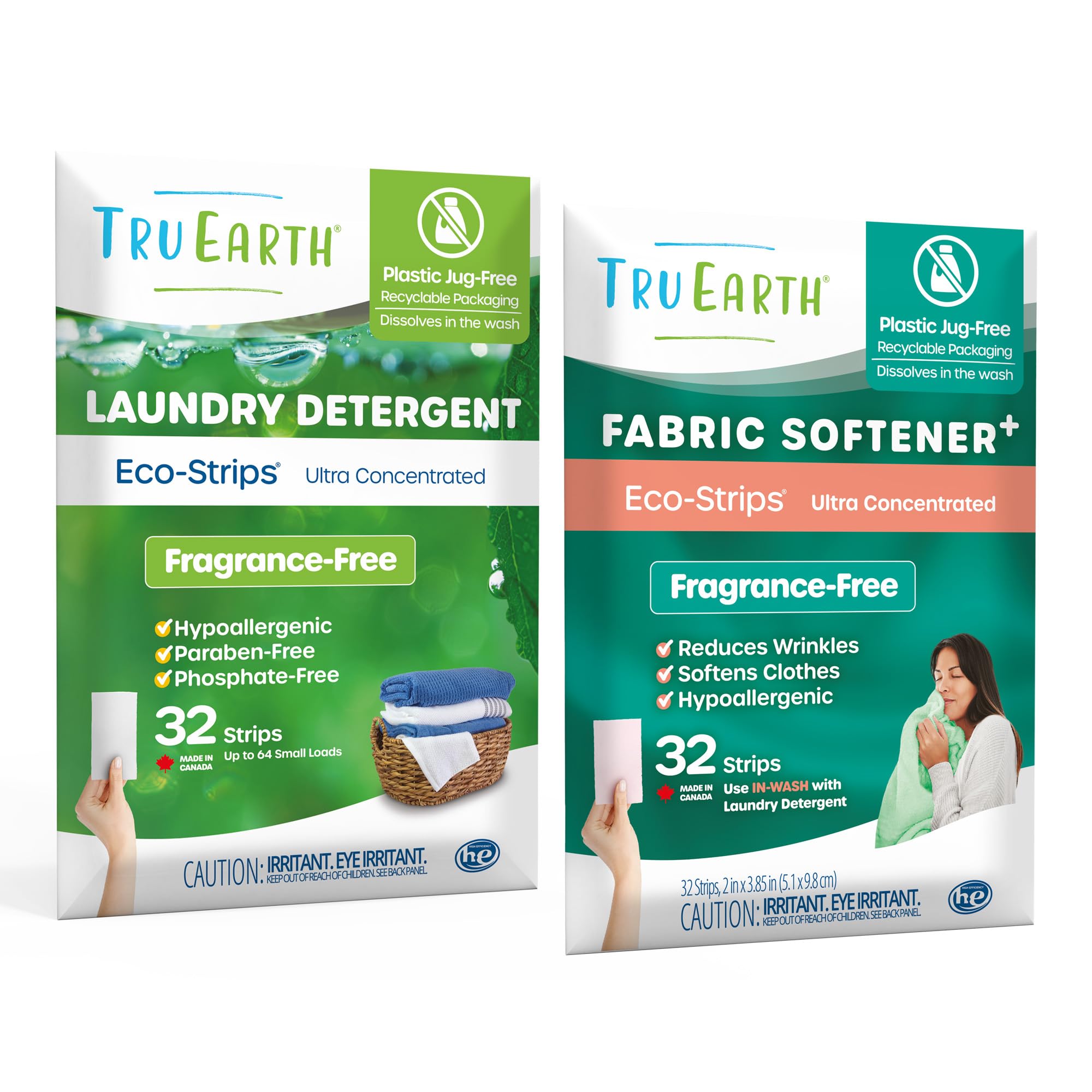 Tru Earth Bundle: Laundry Detergent Sheets & Fabric Softener Sheets ...