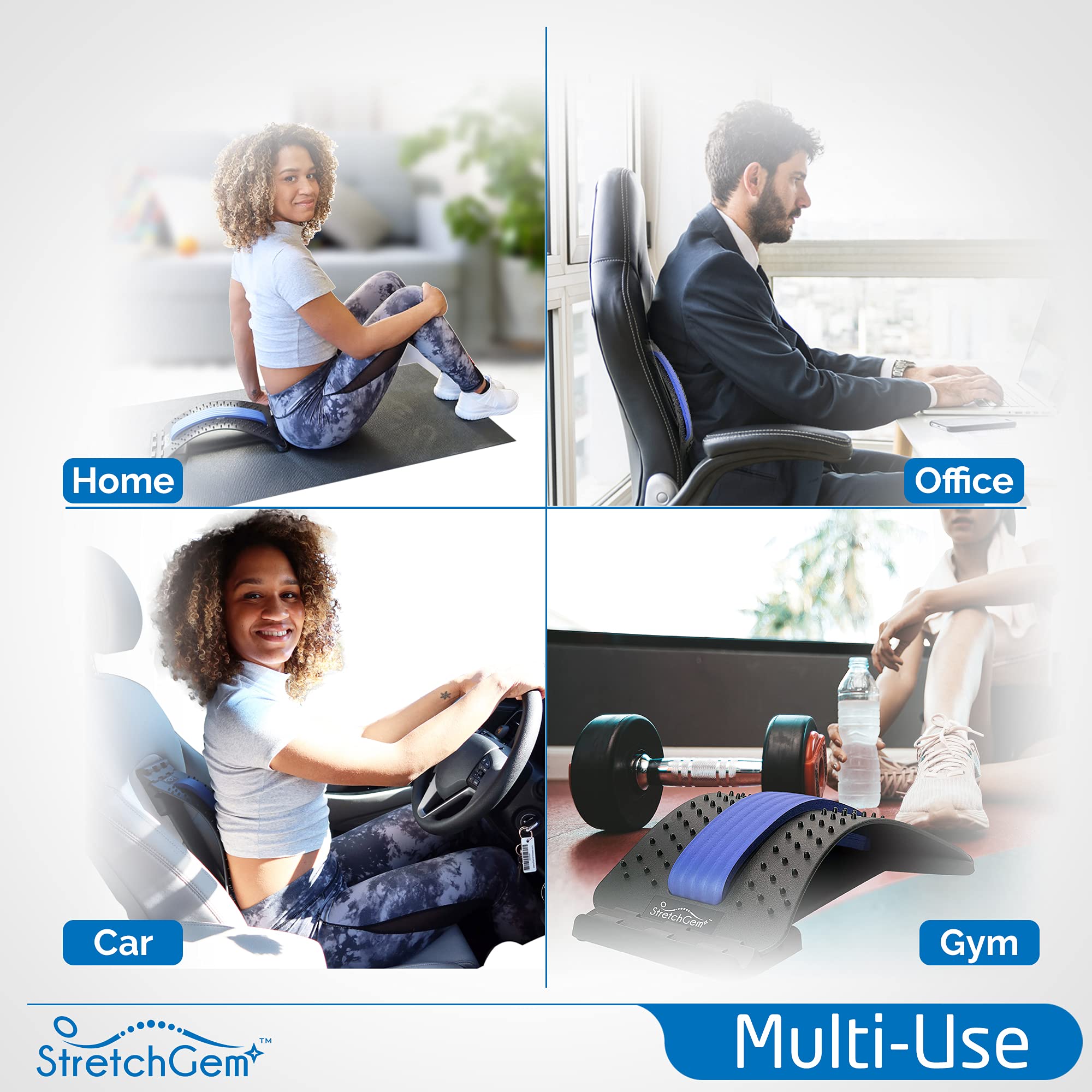 Buy Lumbar Back Stretcher, Orthopedic Support Pain Relief Device, Upper ...