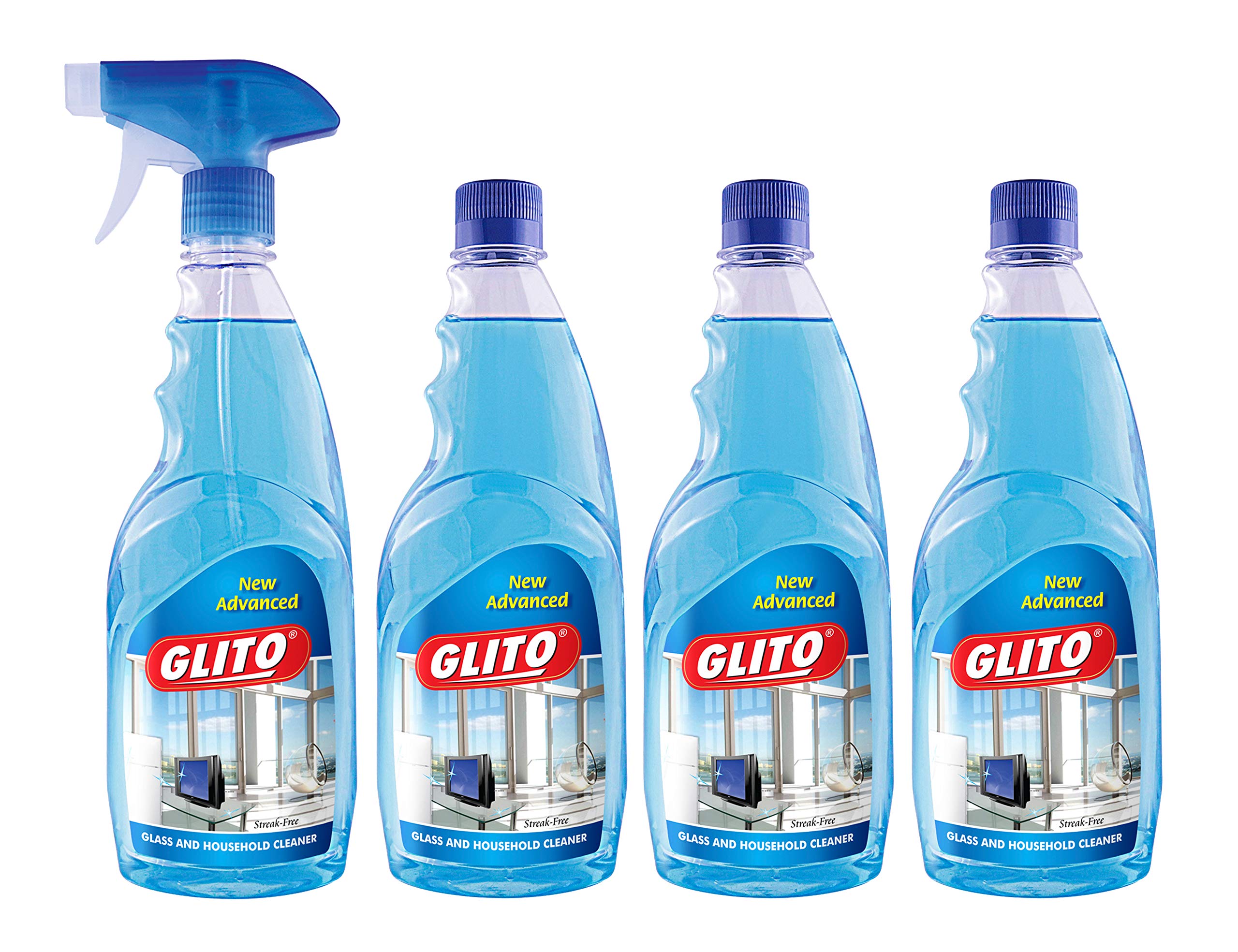 Glito Glass Cleaner - Pack of 4 x 500ml for Brilliant Shine : Amazon.in ...