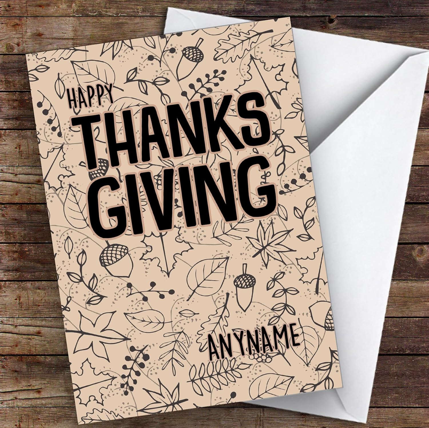 Amazon.com : Patterned Card, Personalized Card, Thanksgiving Card ...