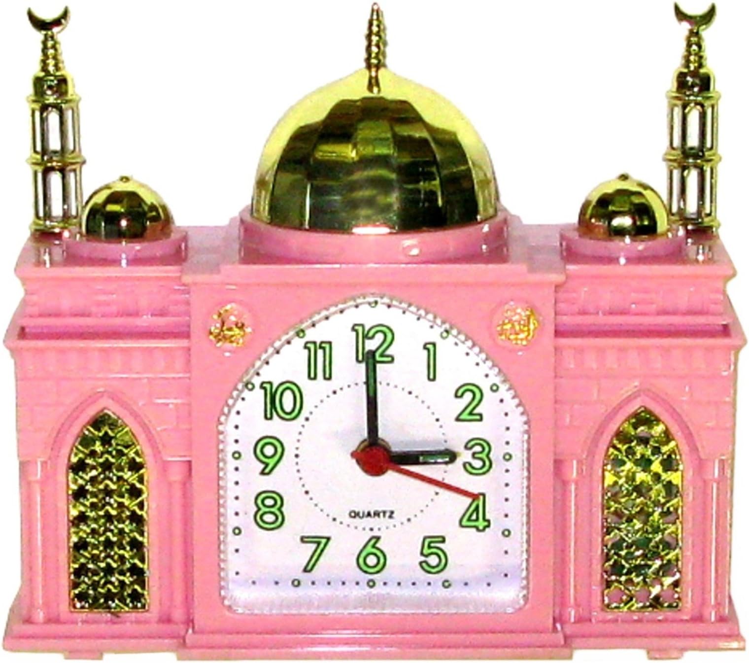 TFTC Mosque Shaped Alarm Clock Battery Mosque Clock Plays Islamic ...