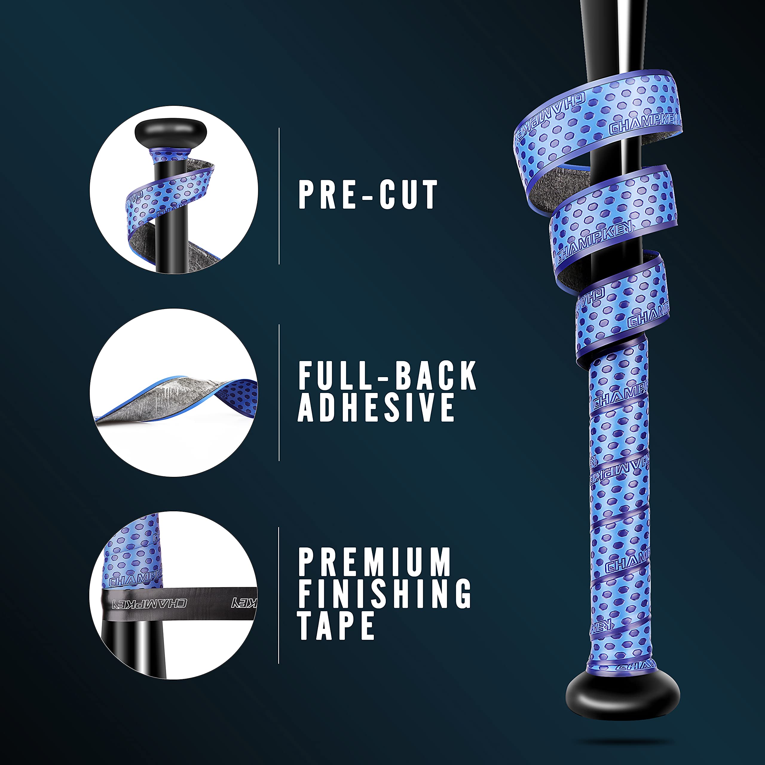 Snapklik.com : PRO 40" Bat Grip Tapes 2 Pack All-Weather Performance ...