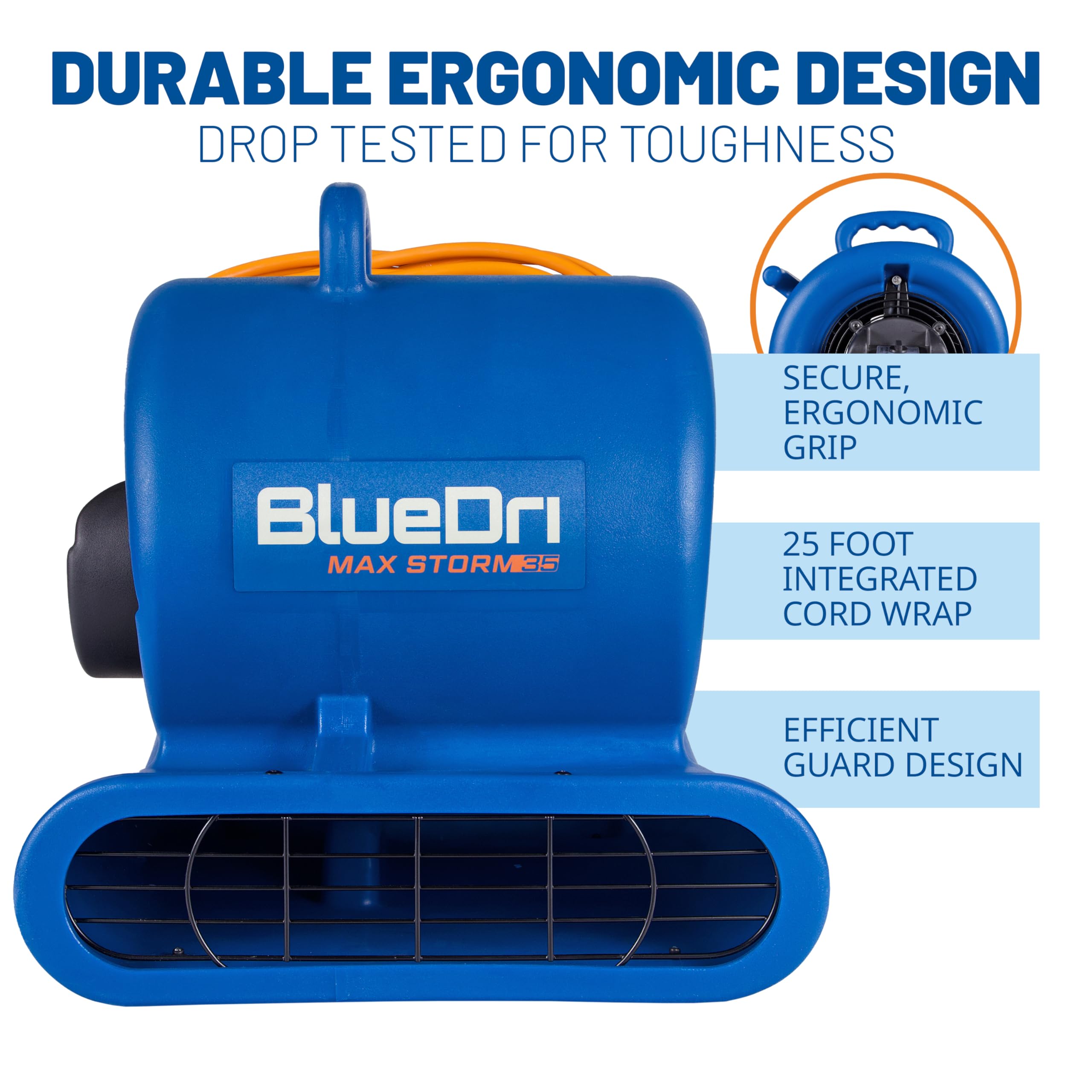 Snapklik.com : BlueDri Max Storm 35 1/3 HP 2900 CFM Air Mover Blower ...