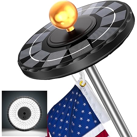 Amazon.com : Flag Pole Light Solar Powered - Waterproof & Weatherproof ...