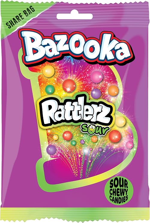 Bazooka Rattlerz Sours Fruity Chewy Sweets, 120 g : Amazon.co.uk: Grocery
