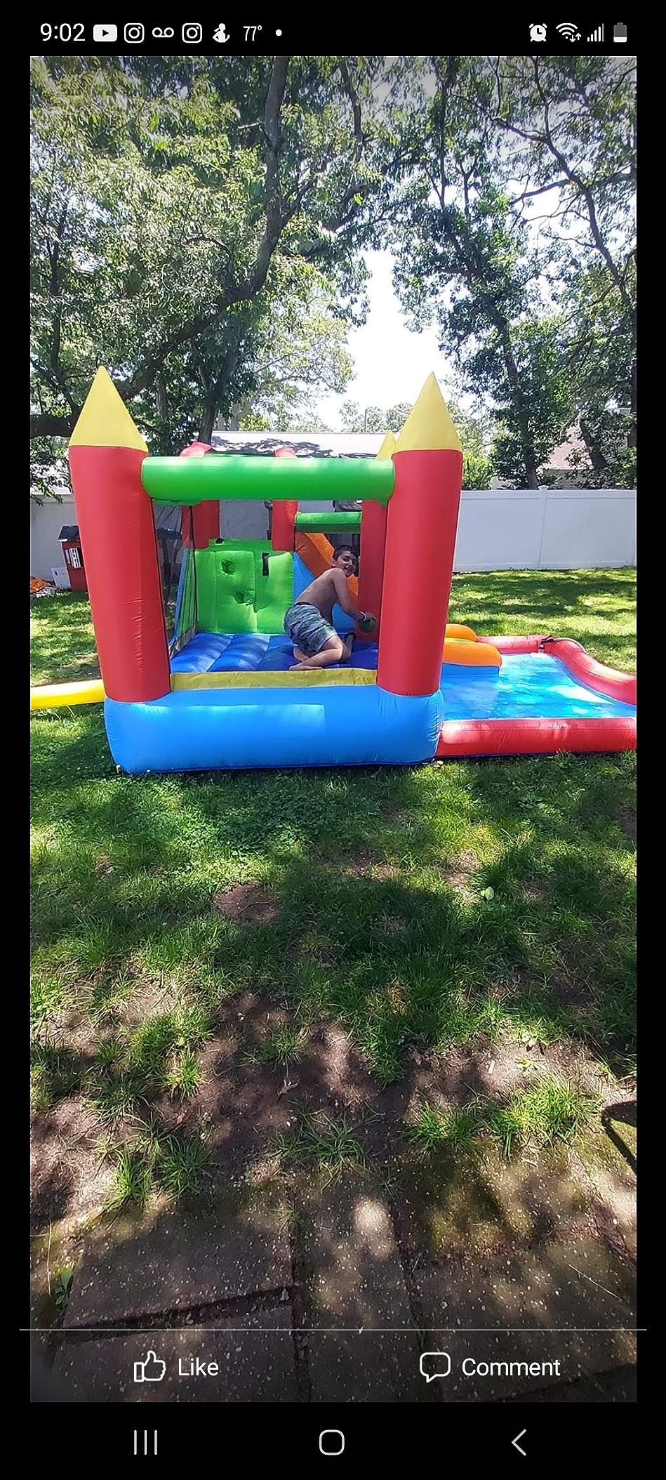 Amazon.com: AKEYDIY Inflatable Bounce House for Kids, Fun Jumping Area ...