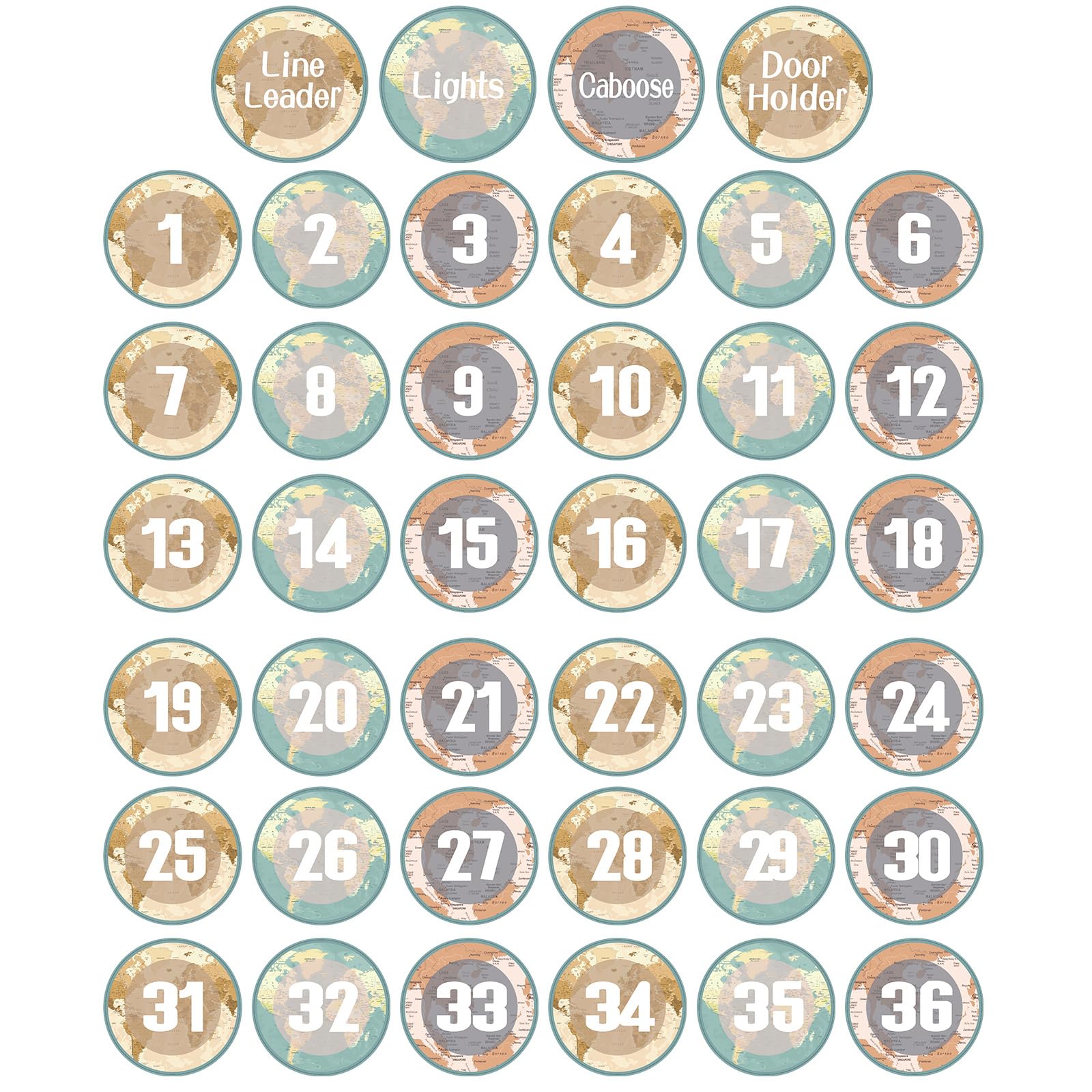 Snapklik.com : Colarr 40 Pcs Classroom Line Up Helpers Stickers Large ...