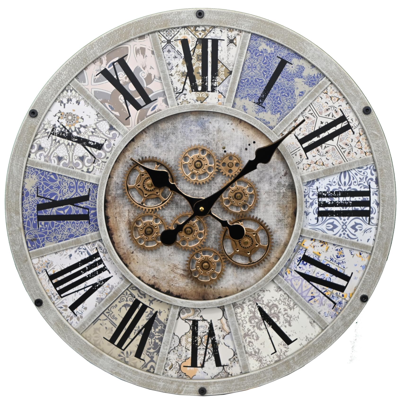 Amazon.com: Pyhoobor Unique Moving Gear Large Wall Clock 21inch-Battery ...