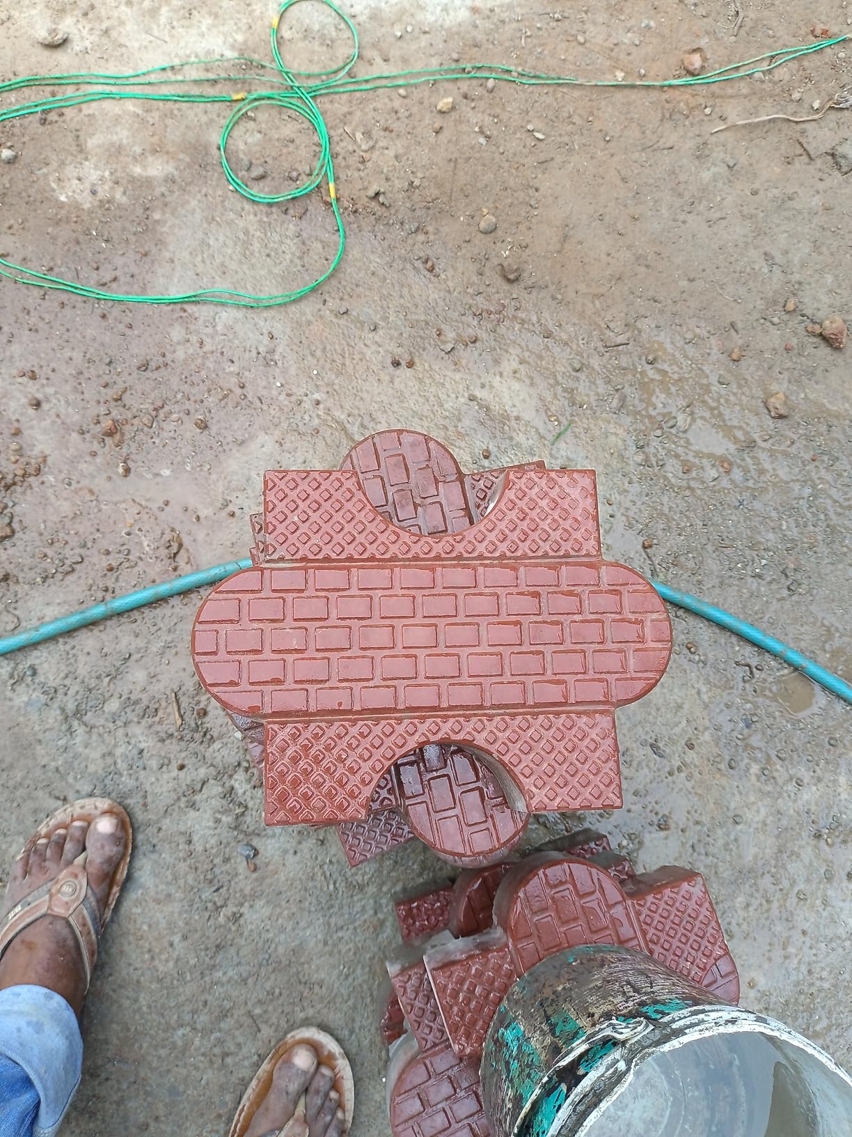 Reyal Plastic Brick Design Brooks Paver Block Mould 60mm | DIY Paver ...