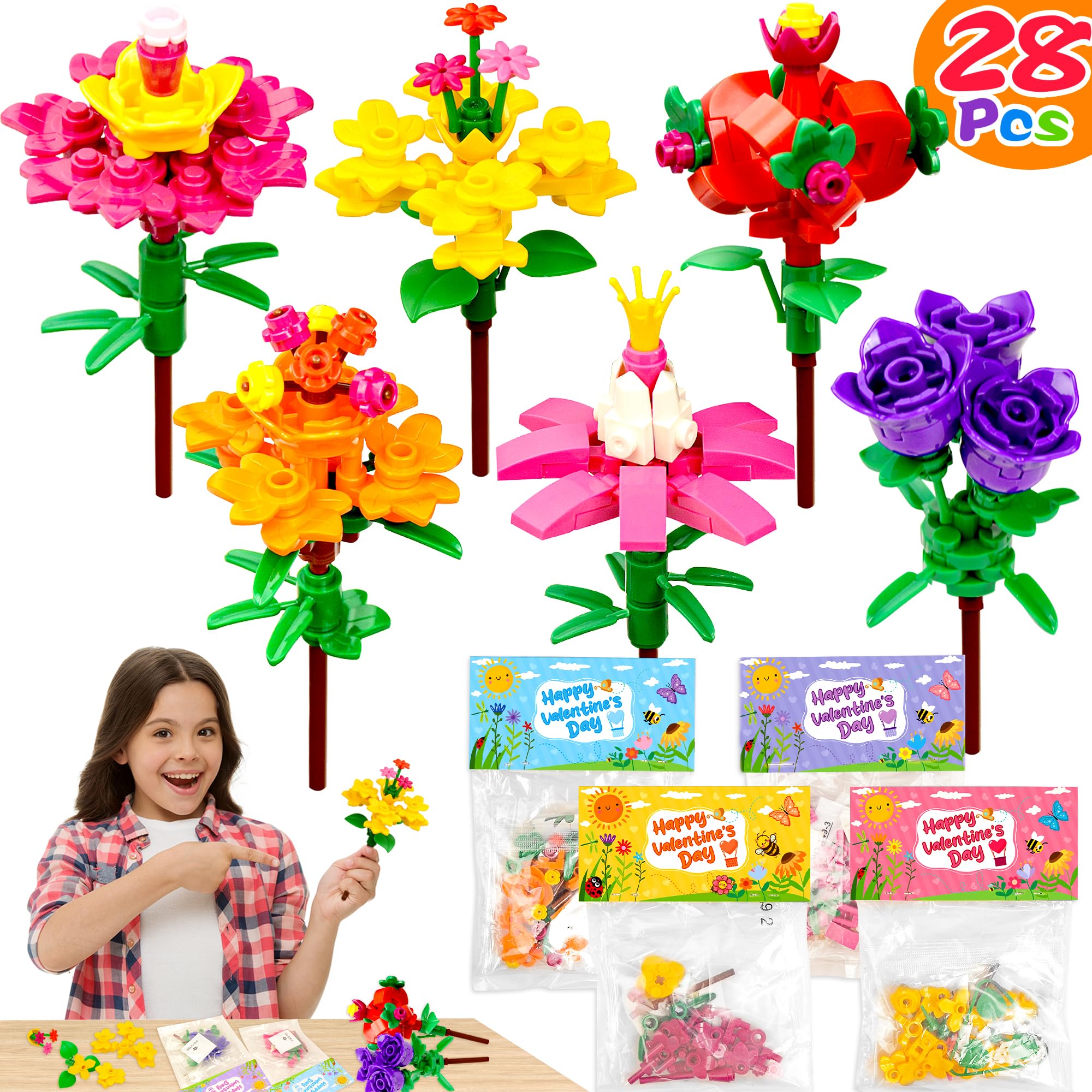 Snapklik.com : U-Goforst 28 Pack Valentines Day Gifts For Kids Flowers ...