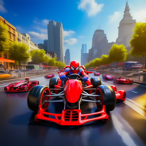 Spinne Superheld Auto Kunststück Rennen Simulator, GT Auto Fahren ...