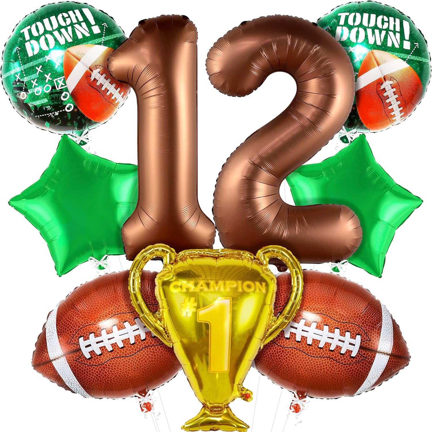 Amazon.com: Number 12 Balloon 12th Football Birthday Balloons - 40 Inch ...