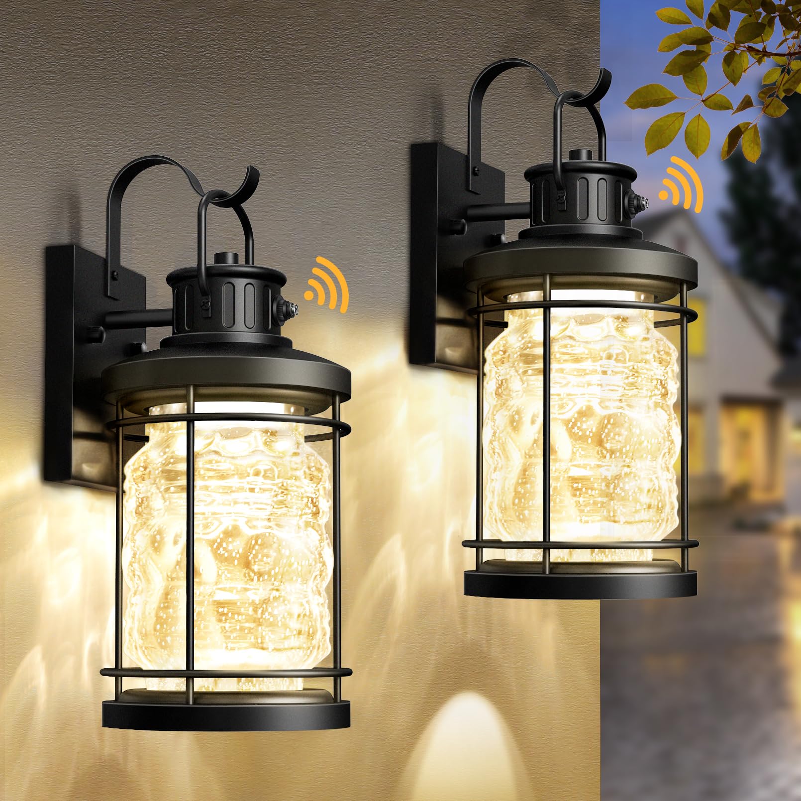 Snapklik.com : APOTO Porch Lights Outdoor,LED Integrated Dusk To Dawn ...