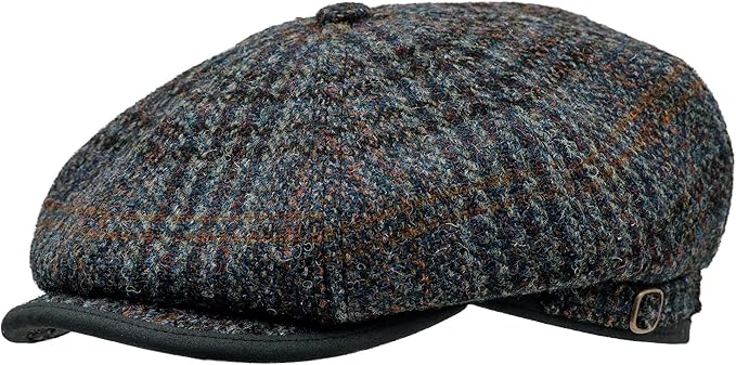 Sterkowski Malone | Harris Tweed Schlägermütze | 8 Panel Gatsby Flat ...