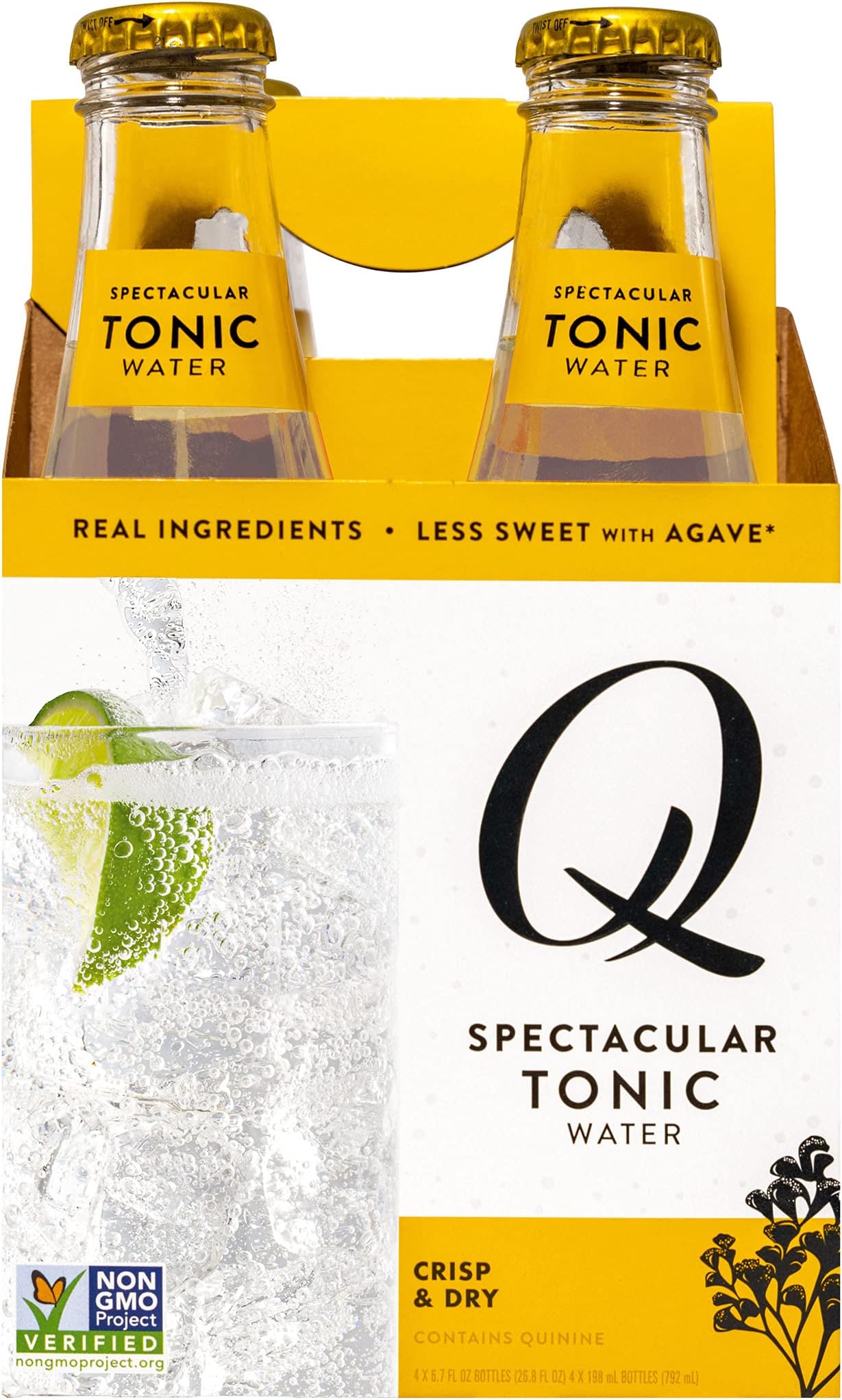 Amazon.com: Q Mixers Tonic Water, Premium Cocktail Mixer Made with Real ...