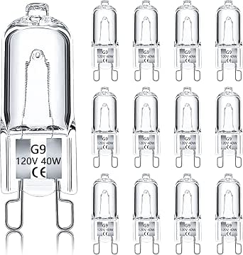 Amazon.com: G9 Halogen Bulbs 40W JCD 120V T4 JD G9 Long Life Dimmable ...